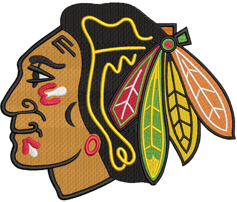 Chicago Blackhawks Classic Head Logo | Premium Embroidery Design