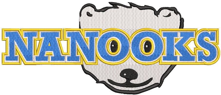 Alaska Nanooks Wordmark Logo embroidery design | athletics team