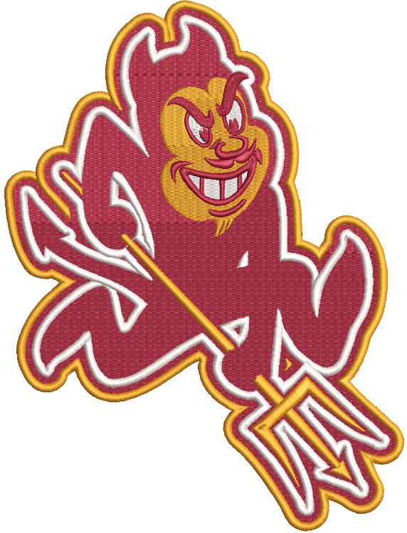 Arizona State Sun Devils Original Logo Embroidery design for uniform