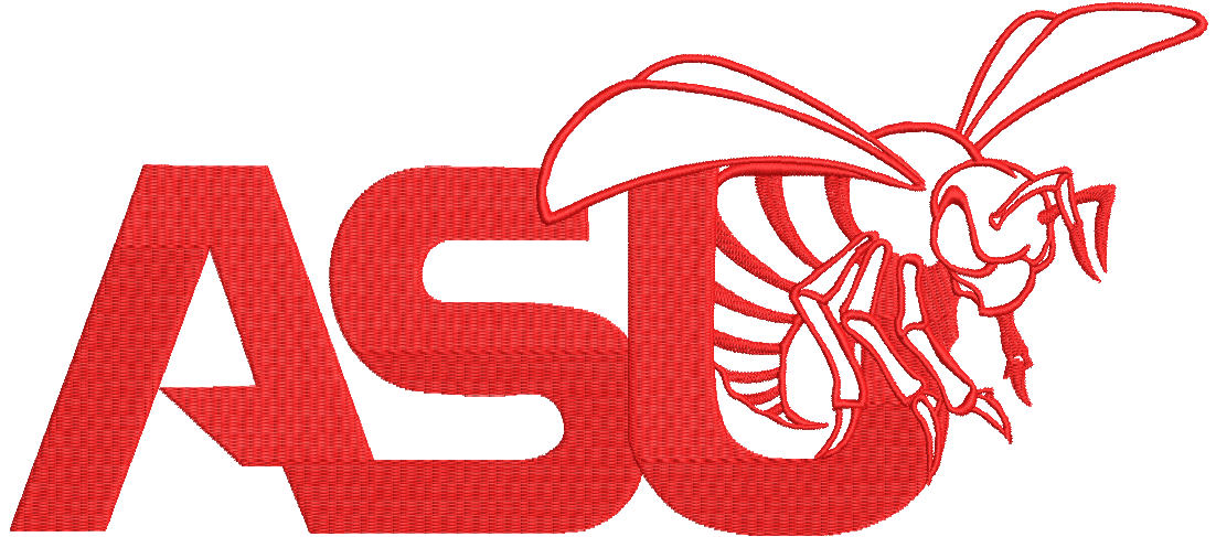 Alabama State Hornet One Color Embroidery Design – Bold Monochrome Stitch