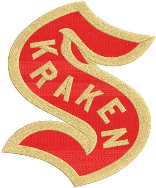 Design per ricamo del logo dell'evento speciale Seattle Kraken | Stile NHL