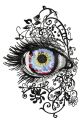 Exotic eye embroidery design
